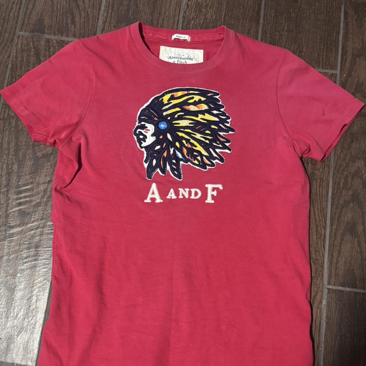 Vintage, red Abercrombie & Fitch Apache tee | Depop
