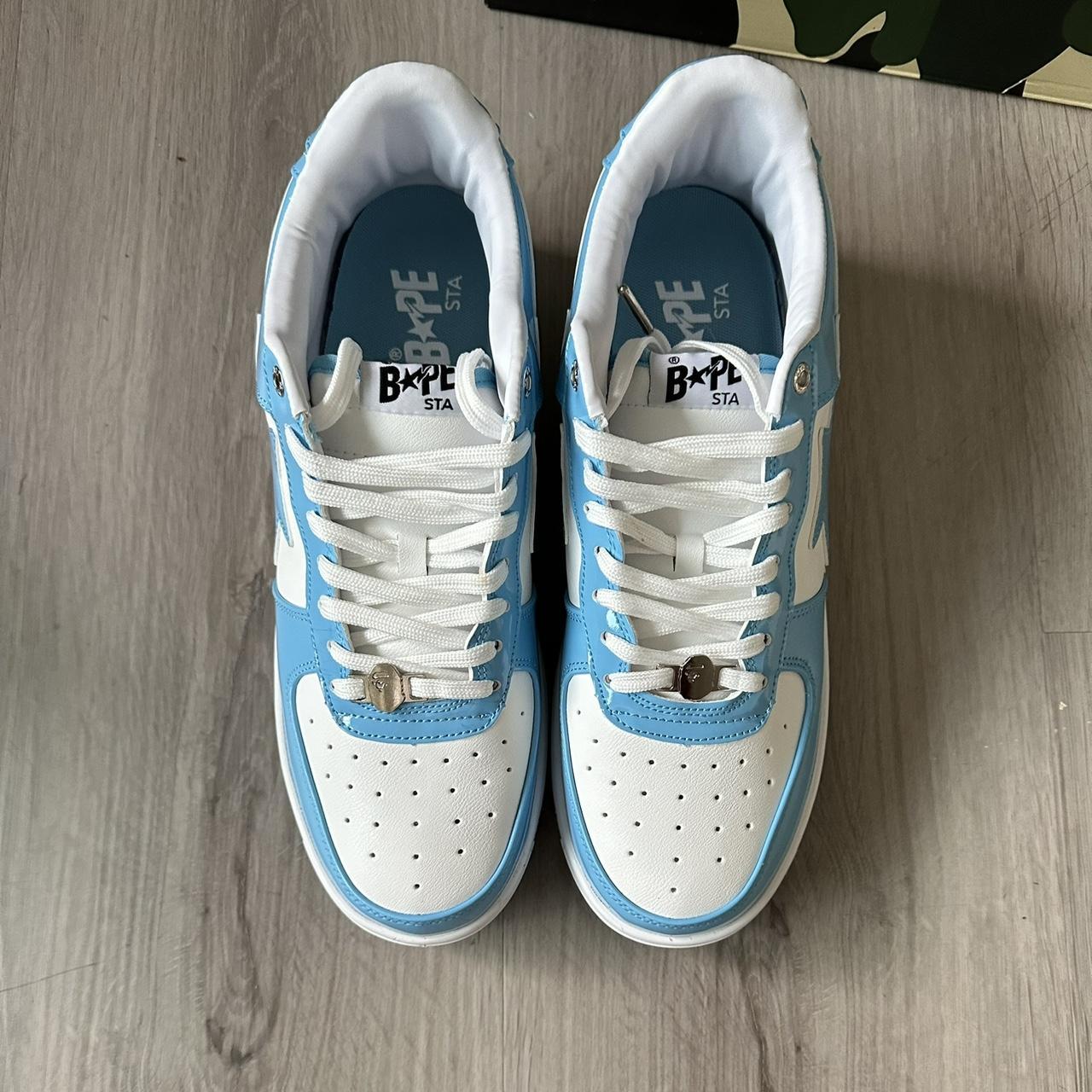 Bapestas Blue and white Size 12 US Brand new - Depop