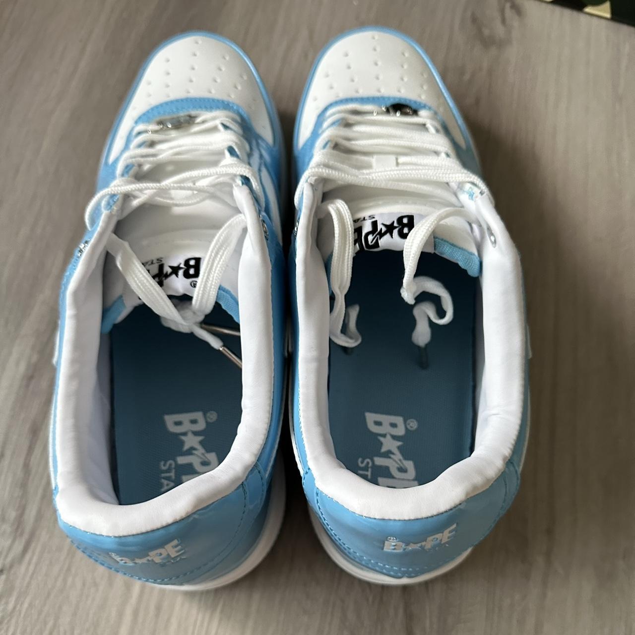 Bapestas Blue and white Size 12 US Brand new - Depop