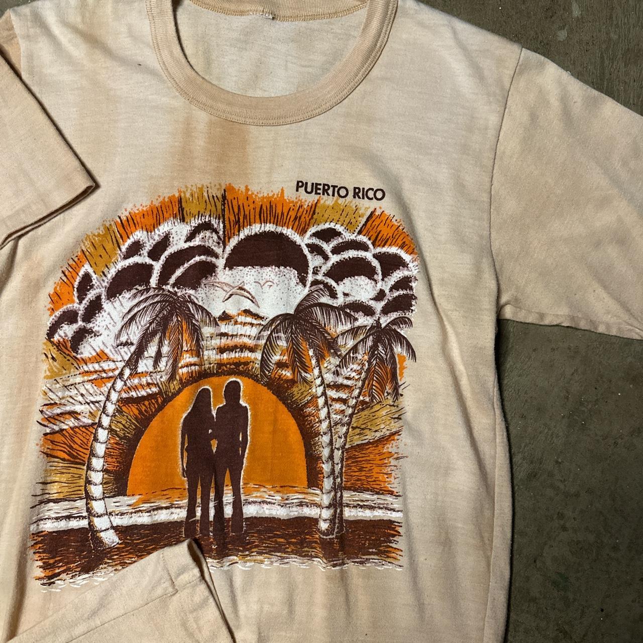 Vintage 80s 90s Puerto Rico single stitch t shirt... - Depop