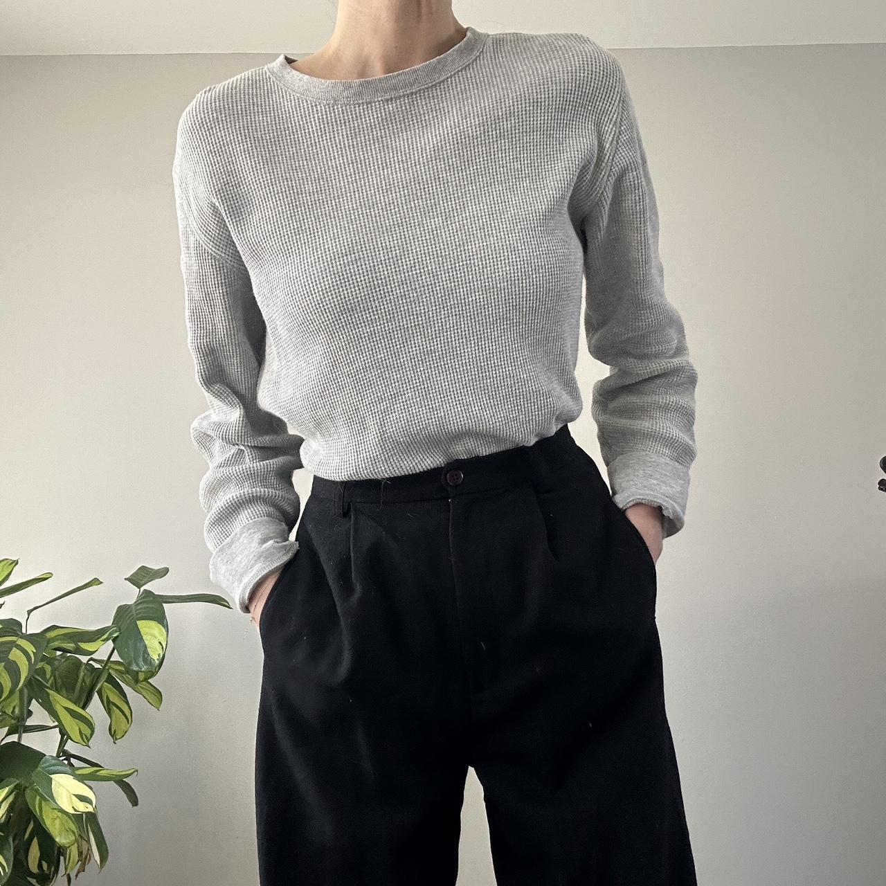 Everlane waffle long sleeve crew - Heather light... - Depop