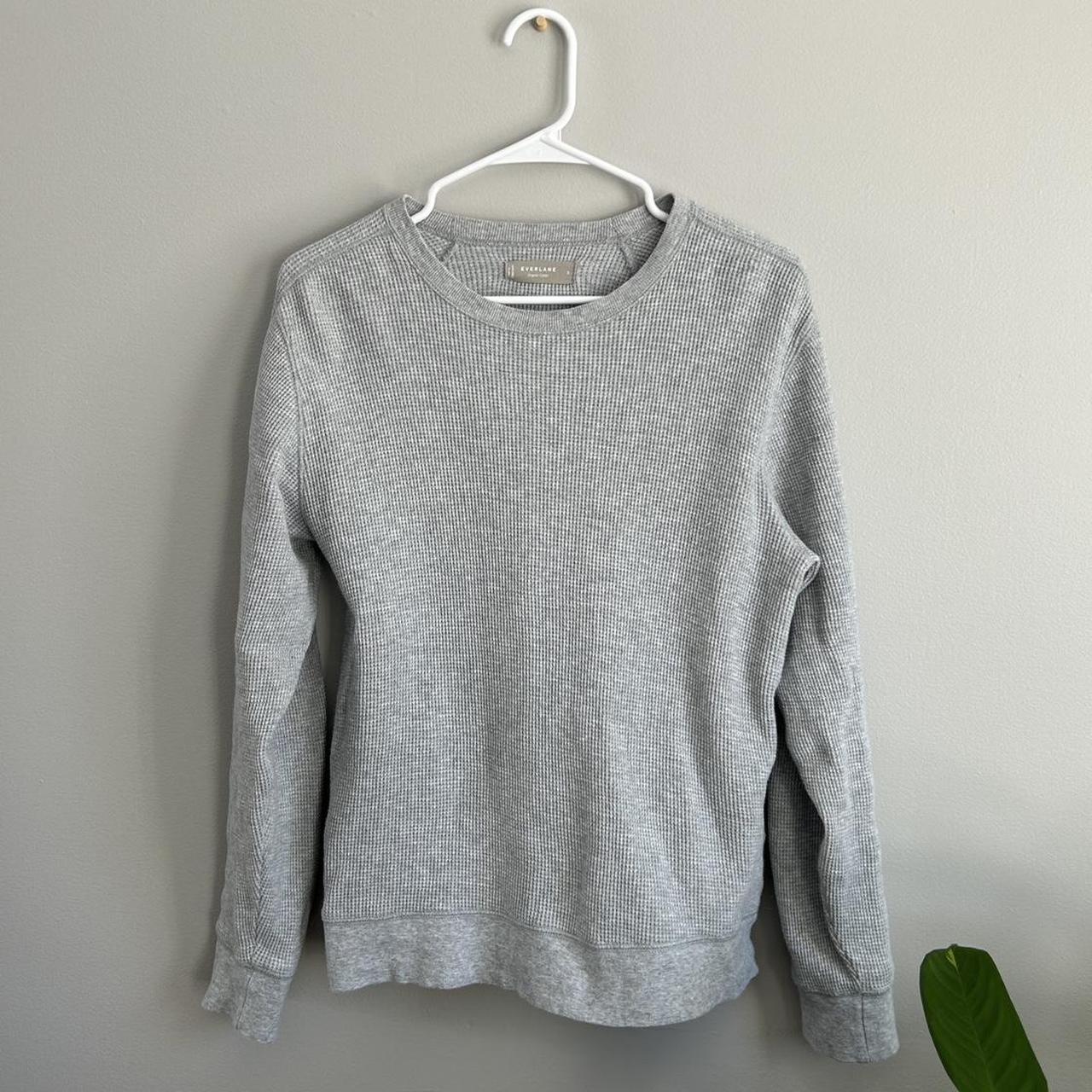 Everlane waffle long sleeve crew - Heather light... - Depop