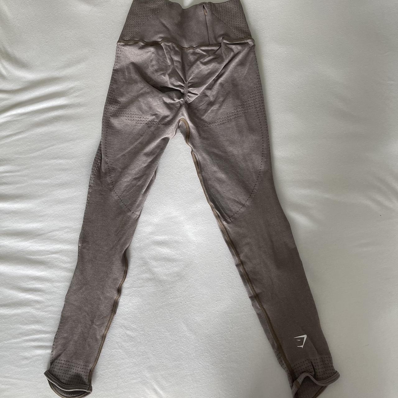 Gymshark Vital Rise Seamless Leggings - Taupe Marl... - Depop