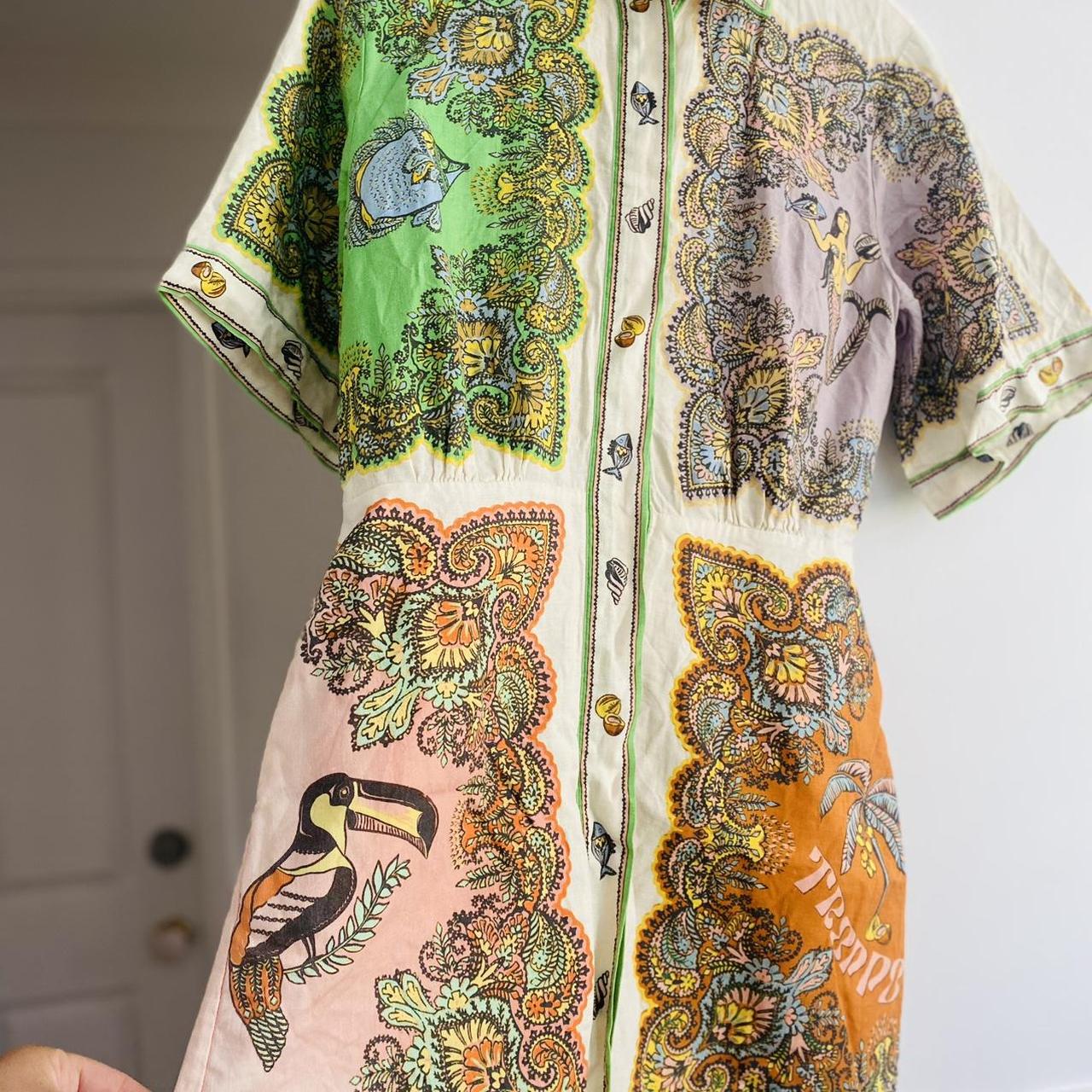 Alemais trippy troppo linen dress size 10 Some... | Depop