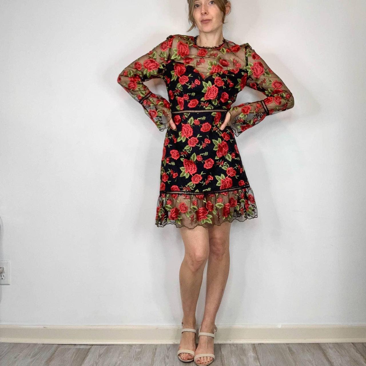 Saylor Rose Allison long sleeve sheath dress, slip... - Depop