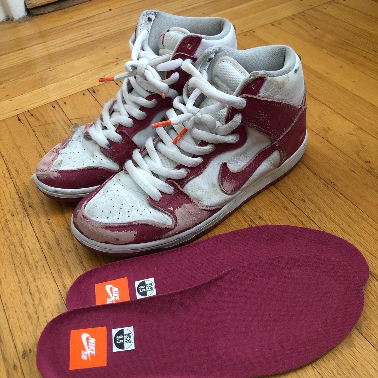 Nike SB high dunks "sweet beat" orange label used,... - Depop