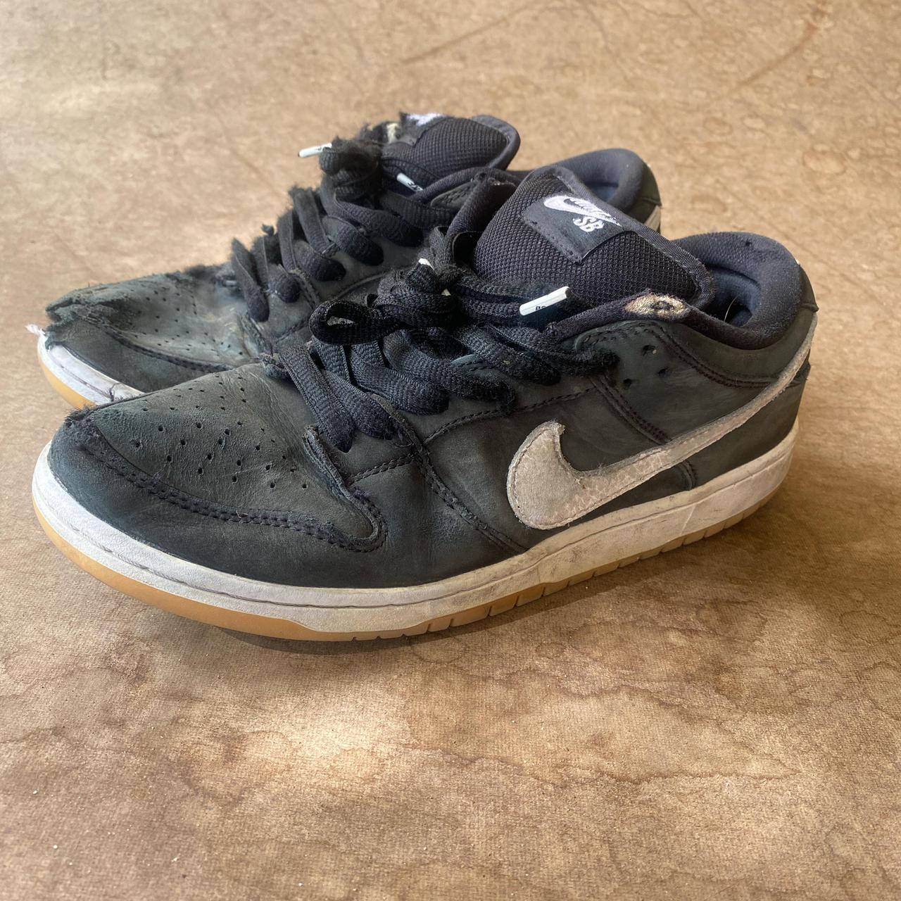 Nike SB Dunks Low black/white gum used/worn - see... | Depop