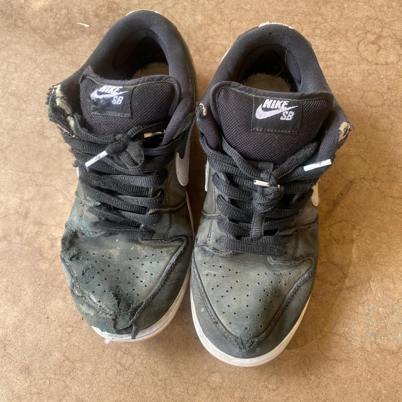 Nike SB Dunks Low black/white gum used/worn - see... | Depop