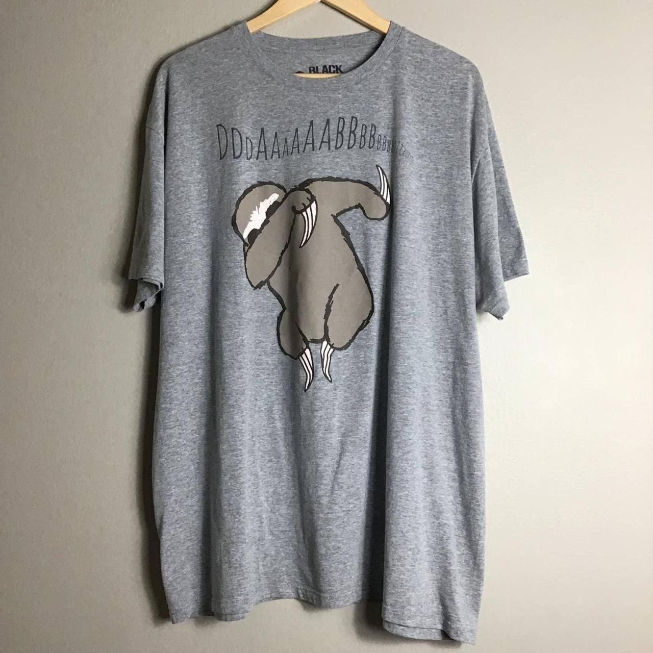 Sloth Graphic Print Dab Dabbing animal Grey 2XL XXL... - Depop