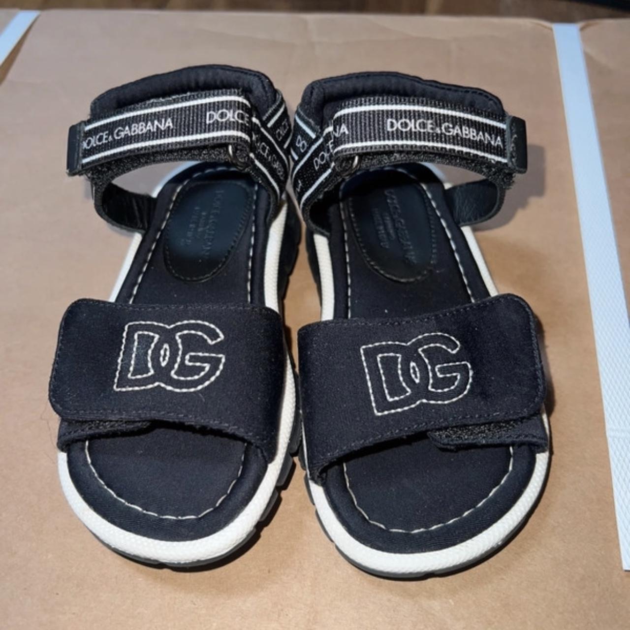Navy/black authentic D&G sandals. These are unisex.... - Depop