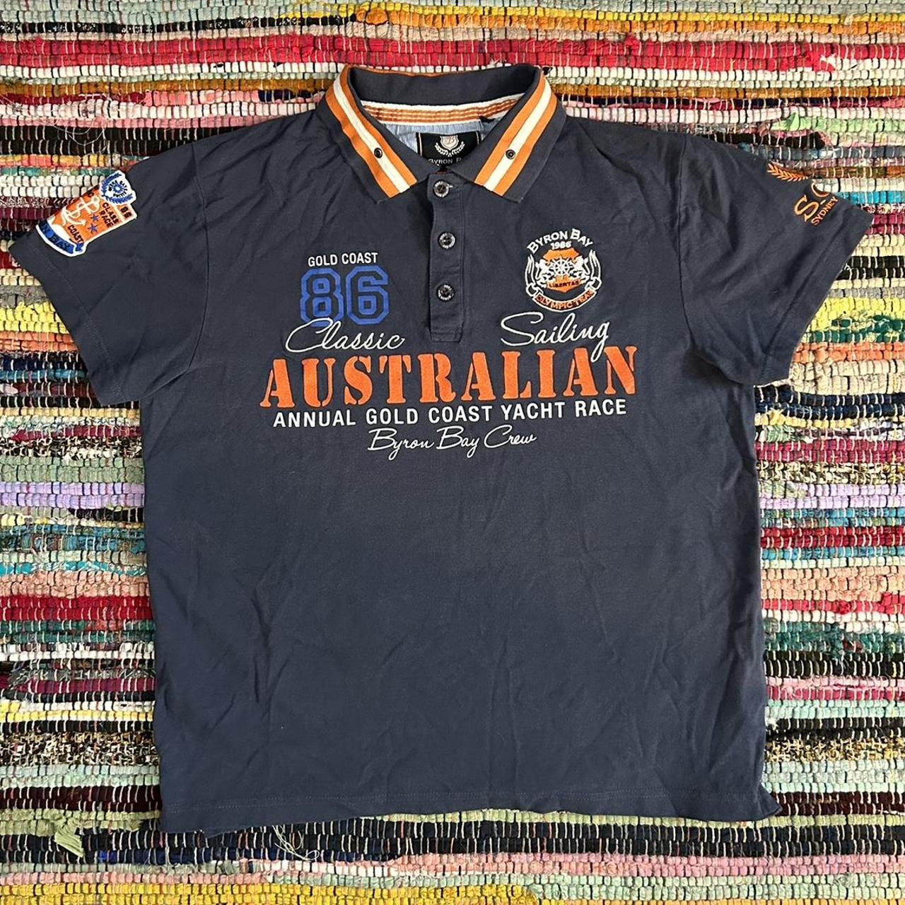 Australian Byron bay sailing polo tshirt men’s... - Depop