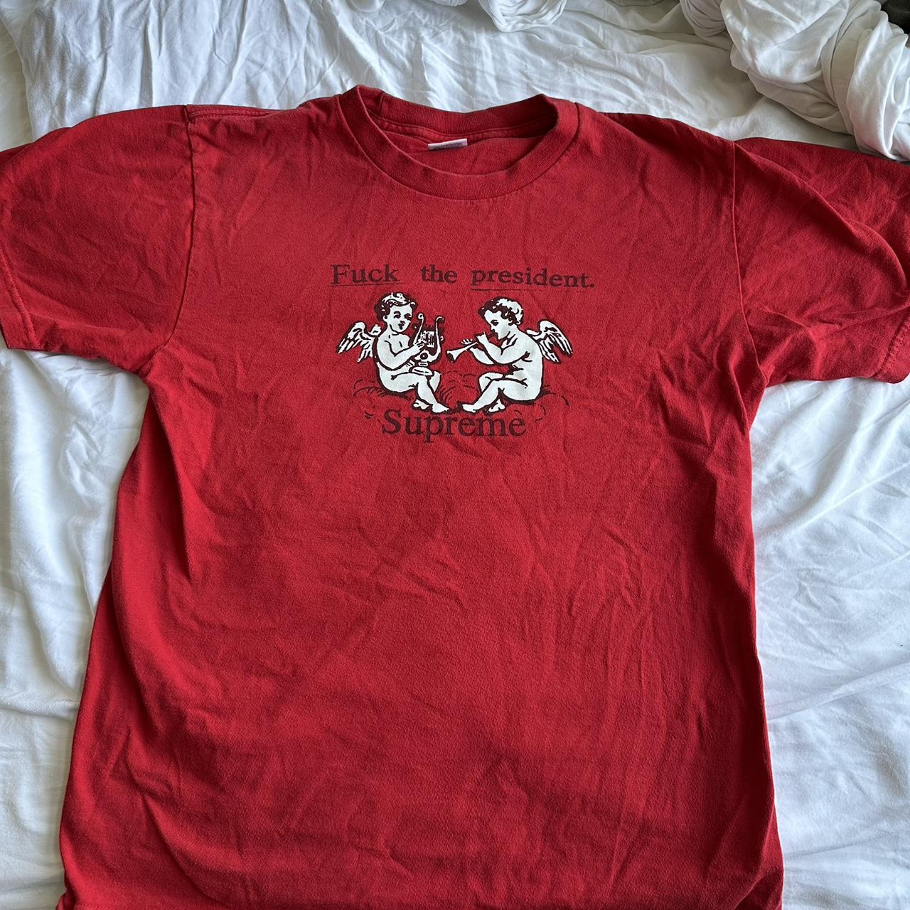 Supreme angel tee Perfect condition no cracking or... - Depop