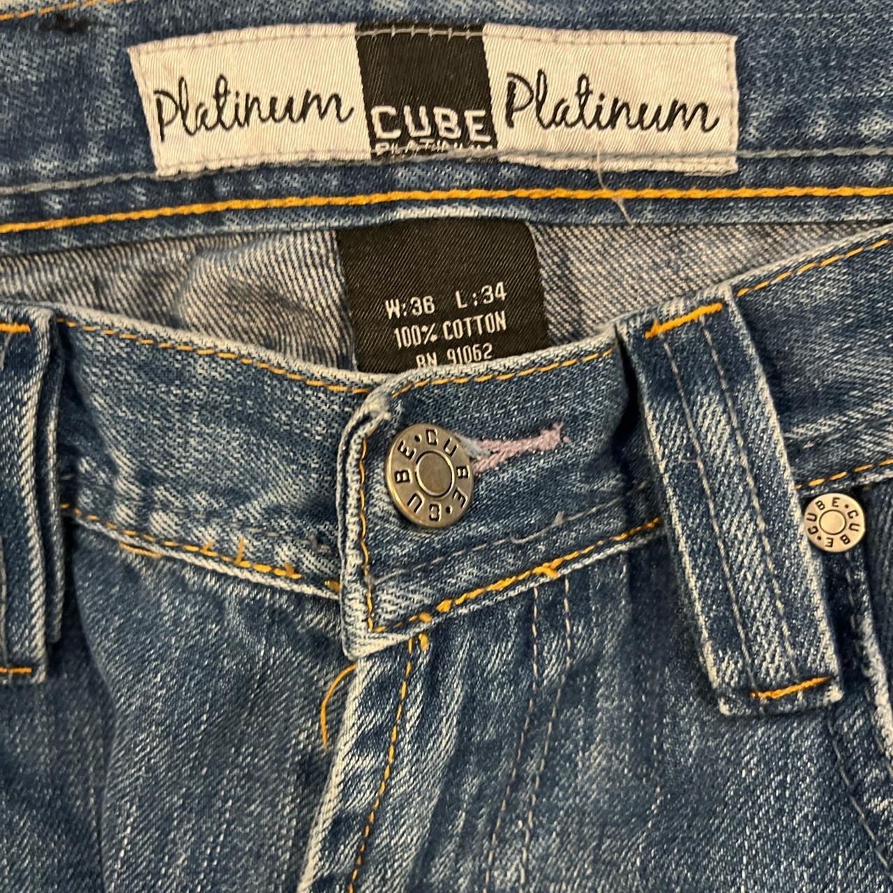 Very sick cube baggy jeans 36 waist 34 inseam cool... - Depop