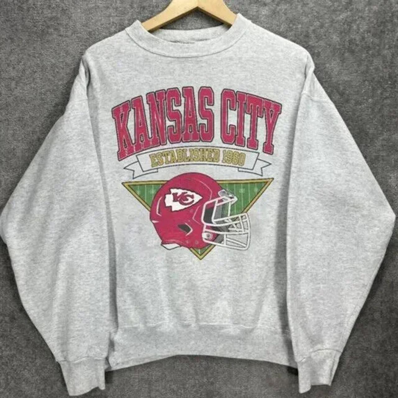 Kansas City Chiefs Retro Football NFL SweatShirt - Depop
