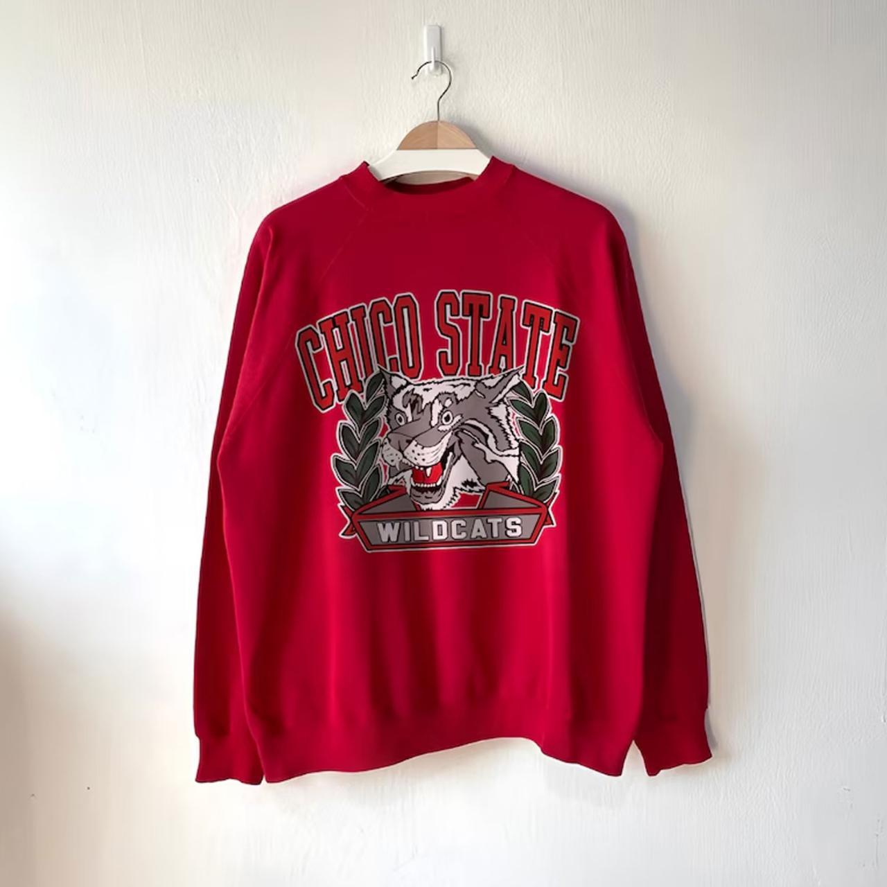 Vintage 90s Chico State Wildcats Sweatshirt - Depop