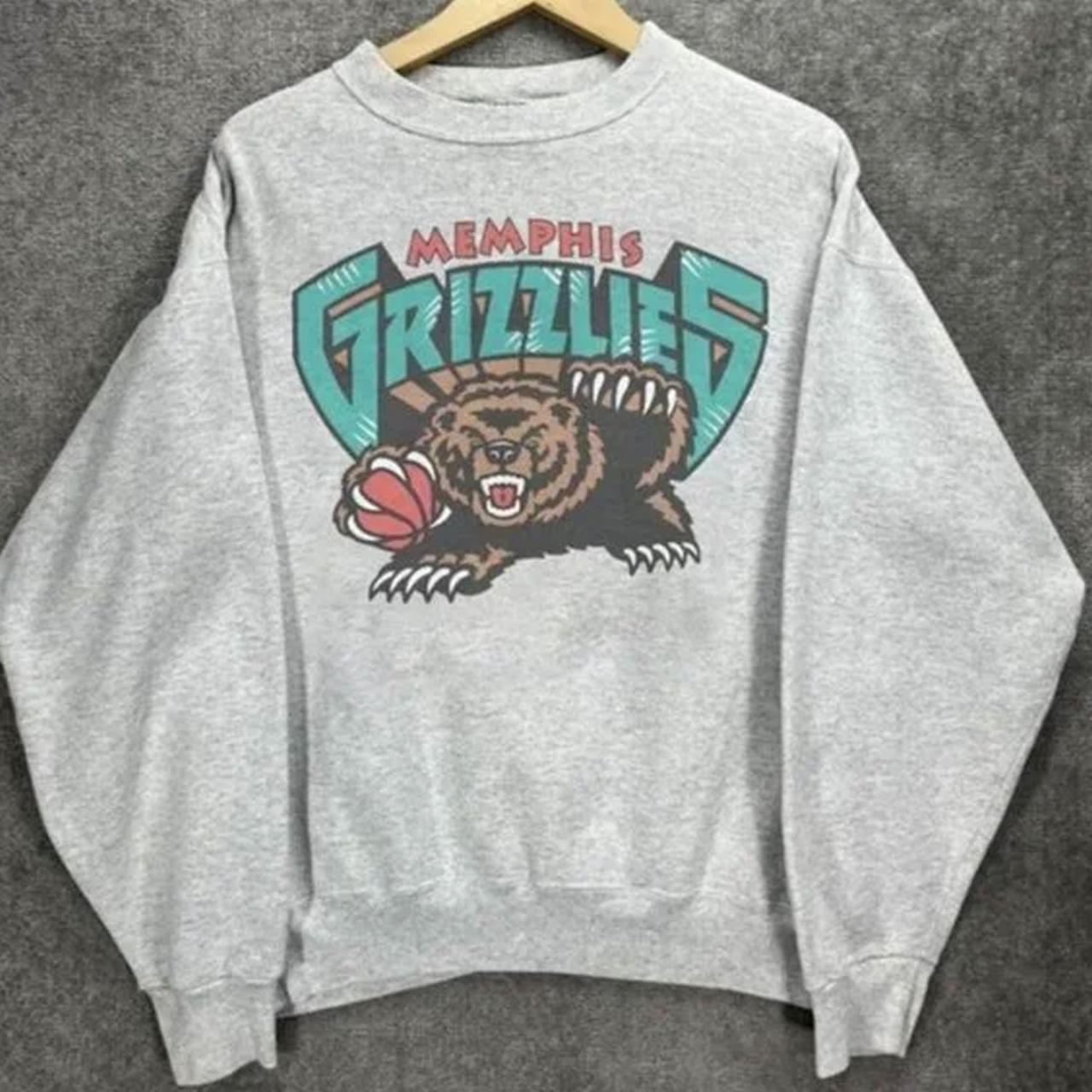 Vintage 90s Memphis Grizzlies Basketball Sweatshirt,... - Depop