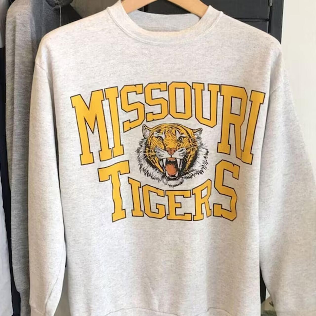Vintage Missouri Tigers Logo Sweatshirt, University... - Depop