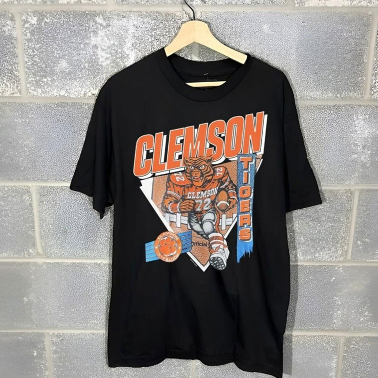 Vintage 90s Clemson University Tigers Football Team... - Depop