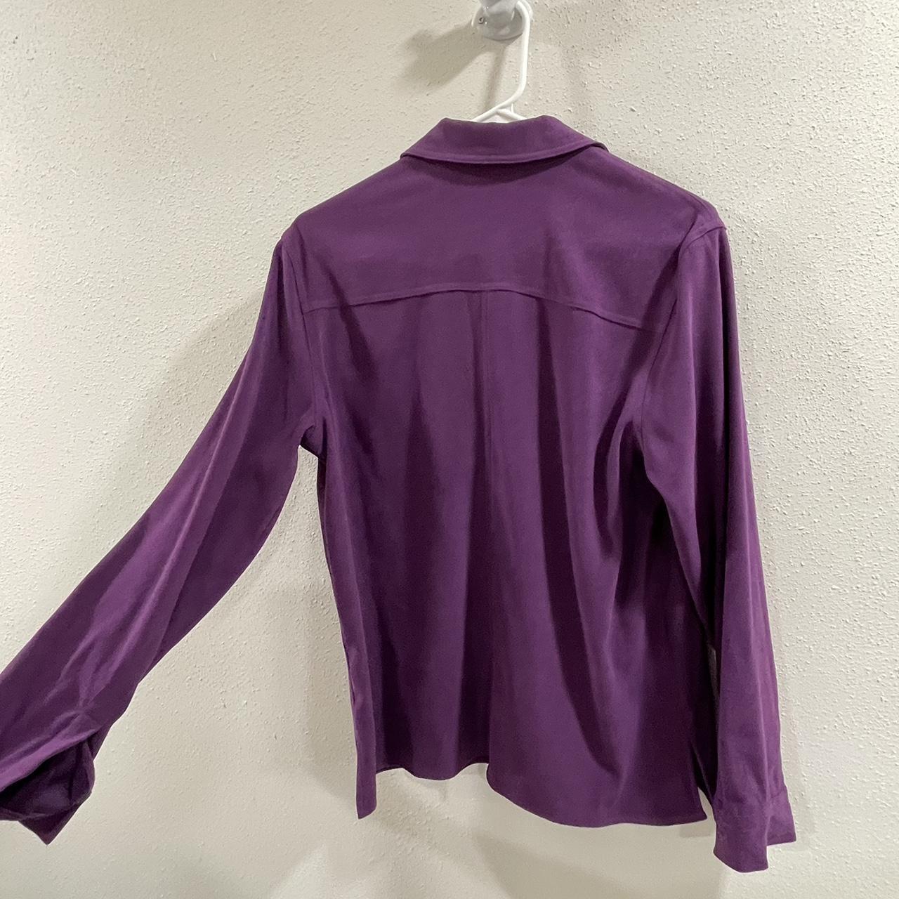 Deep purple button up. Perfect for color blocking. - Depop