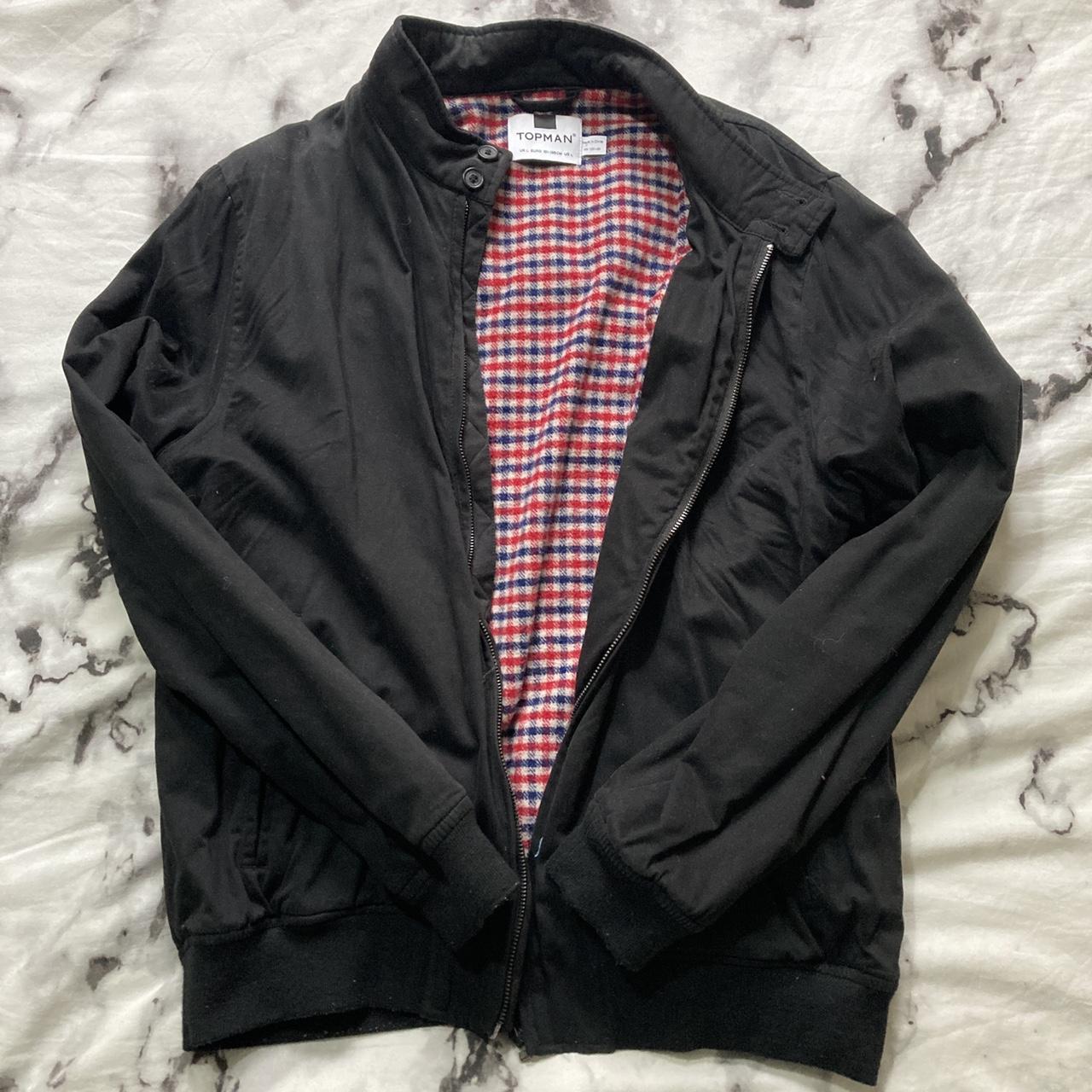 Mens topman black Harrington/bomber jacket The... - Depop
