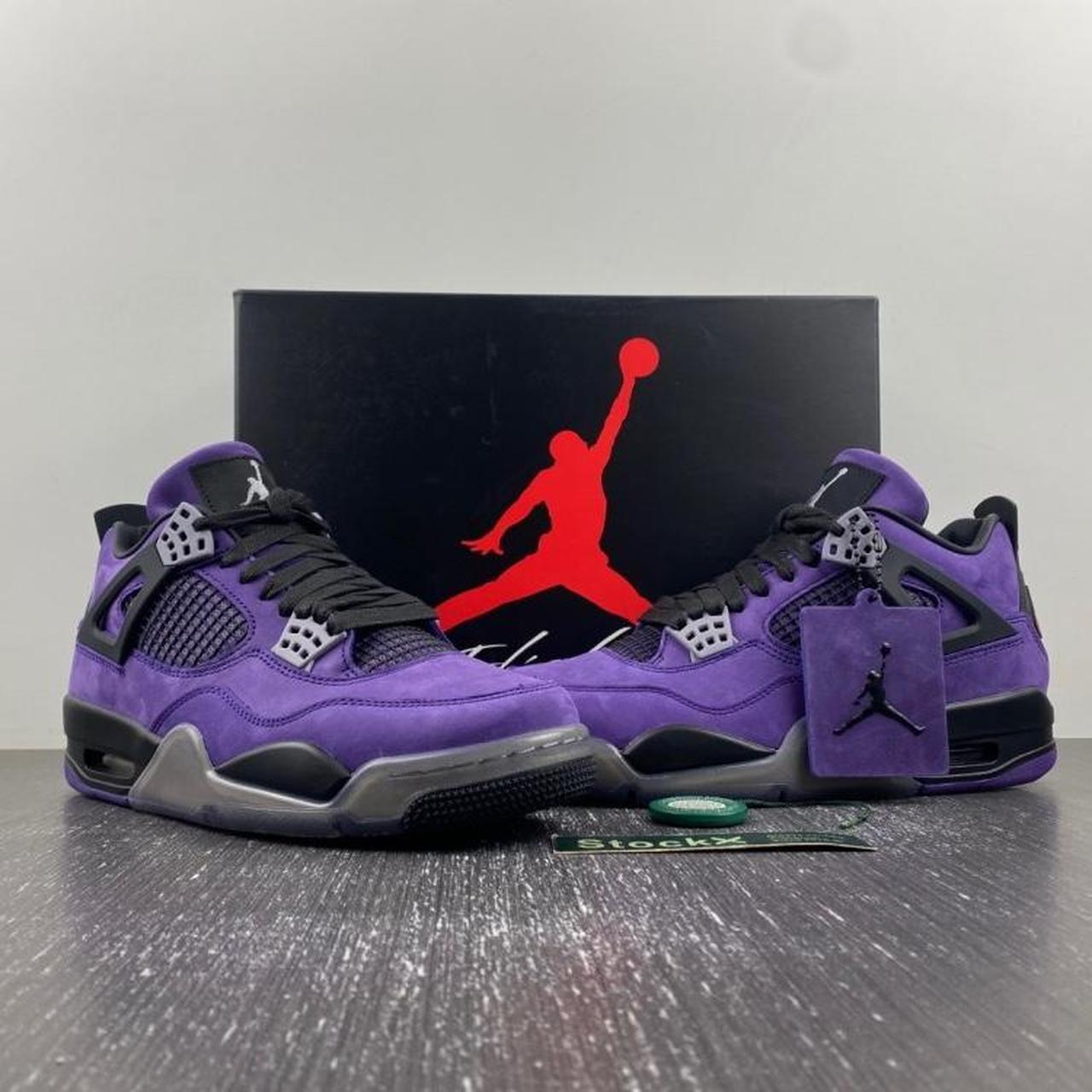 Nike Air Jordan 4 retro Travis Scott purple friends... | Depop