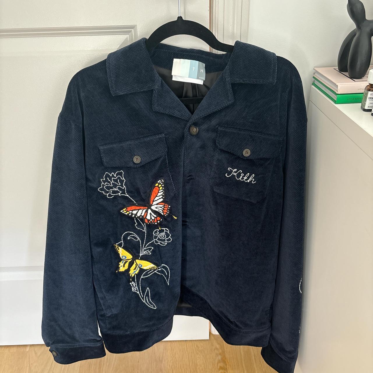 Kith, butterfly jacket, super limited, velvet like - Depop