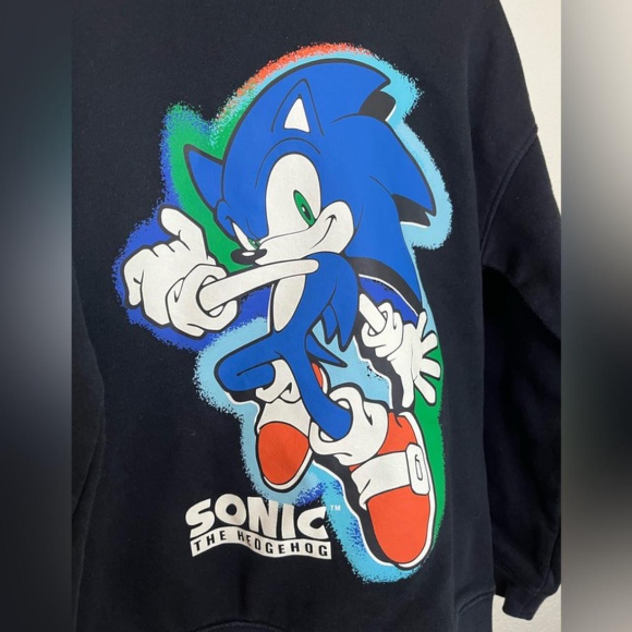 H&M Sonic the Hedgehog Hoodie size 6X-7 Black H&M... - Depop
