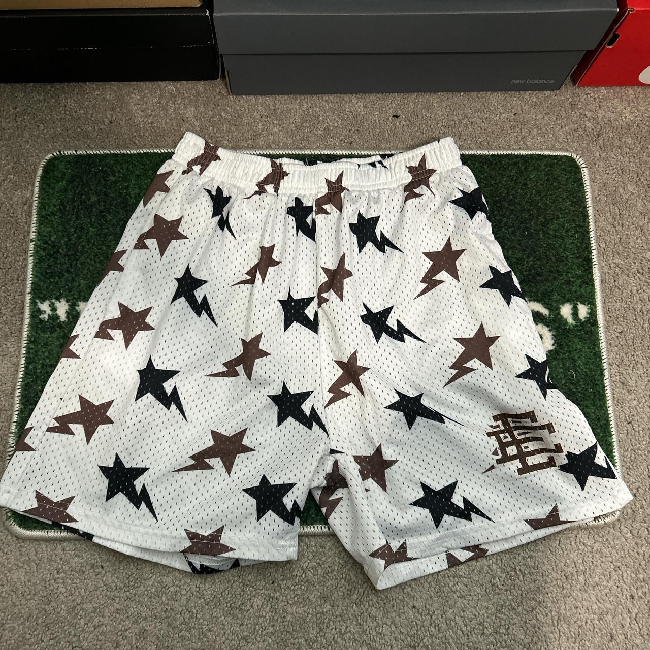 eric emanuel bape shorts size s size tag ripped off... - Depop
