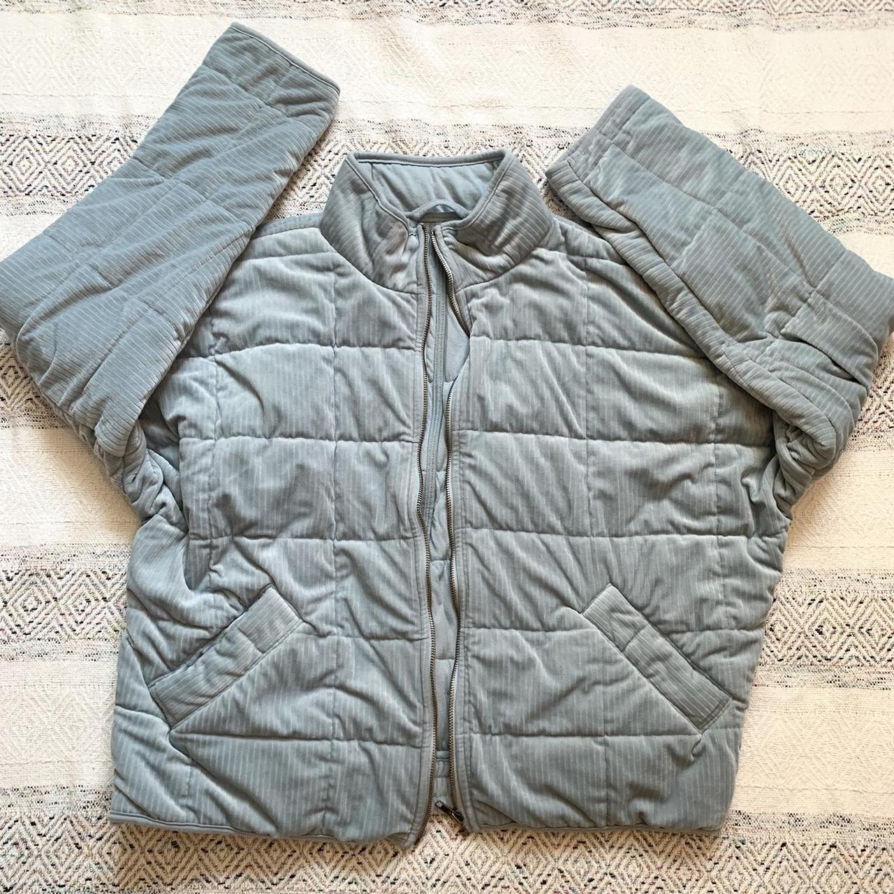Pastel Blue Jacket •Size Medium •Worn lightly,... - Depop