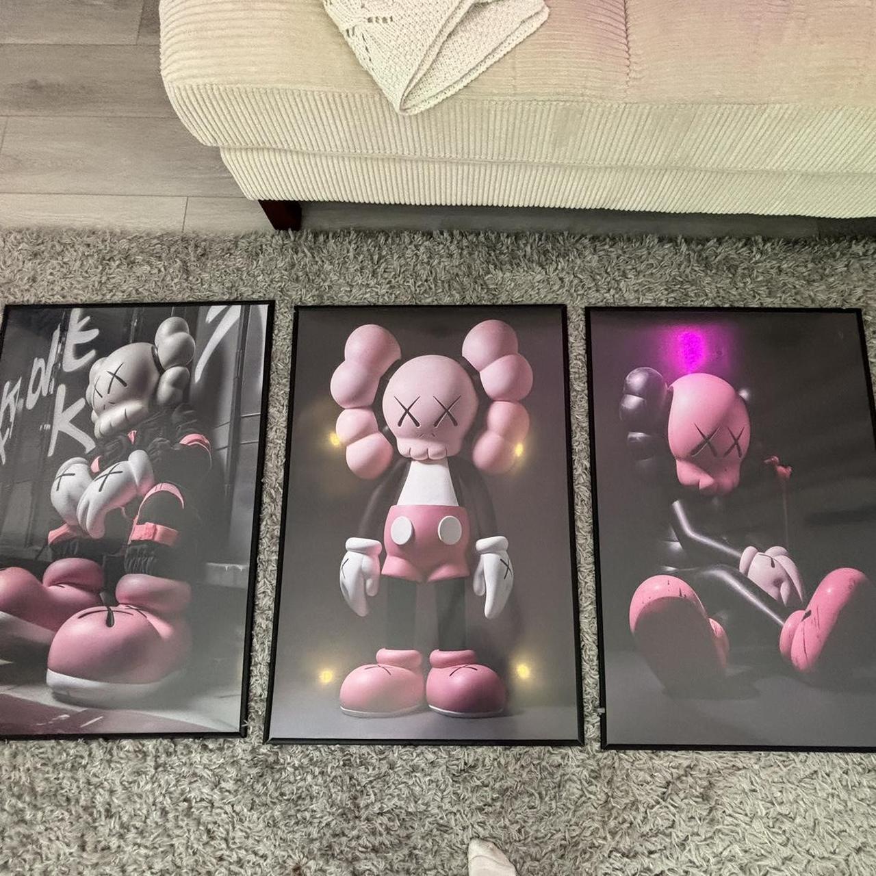 24x36 Kaws Frame & Poster Price can be... - Depop