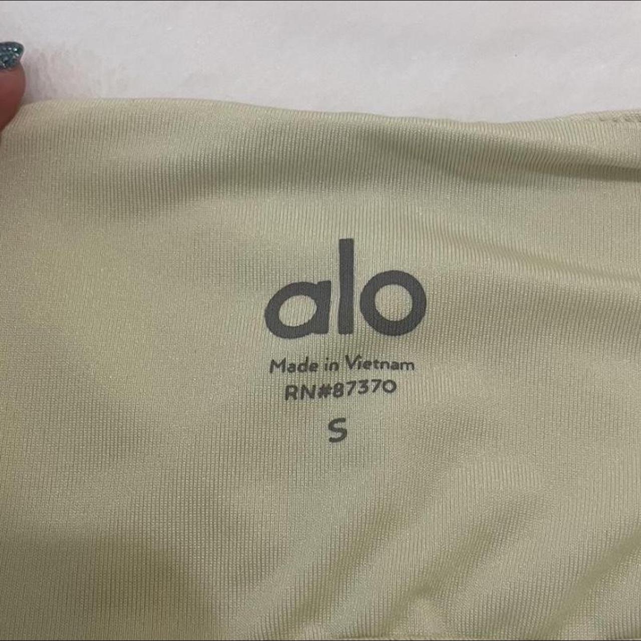 Alo light green top Size small - Depop