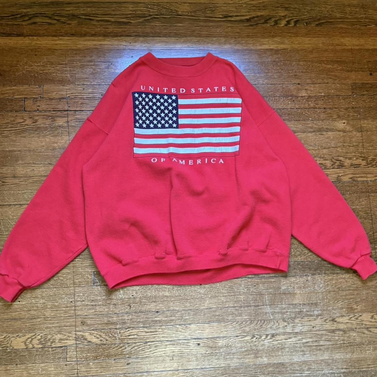 Vintage 90’s USA Flag crewneck On a Galt Sand tag... | Depop