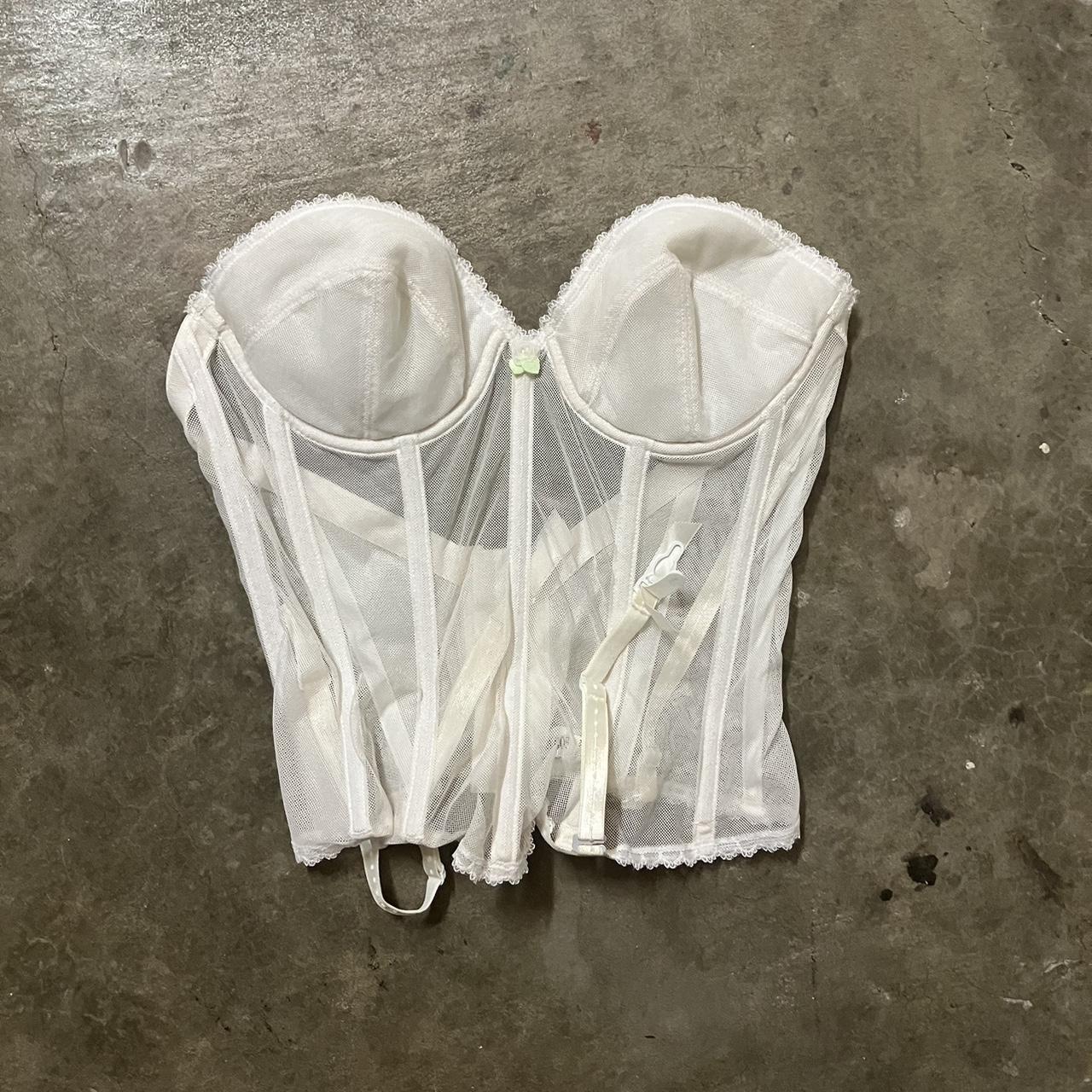 on gossamer white corset - size 34c - good... - Depop