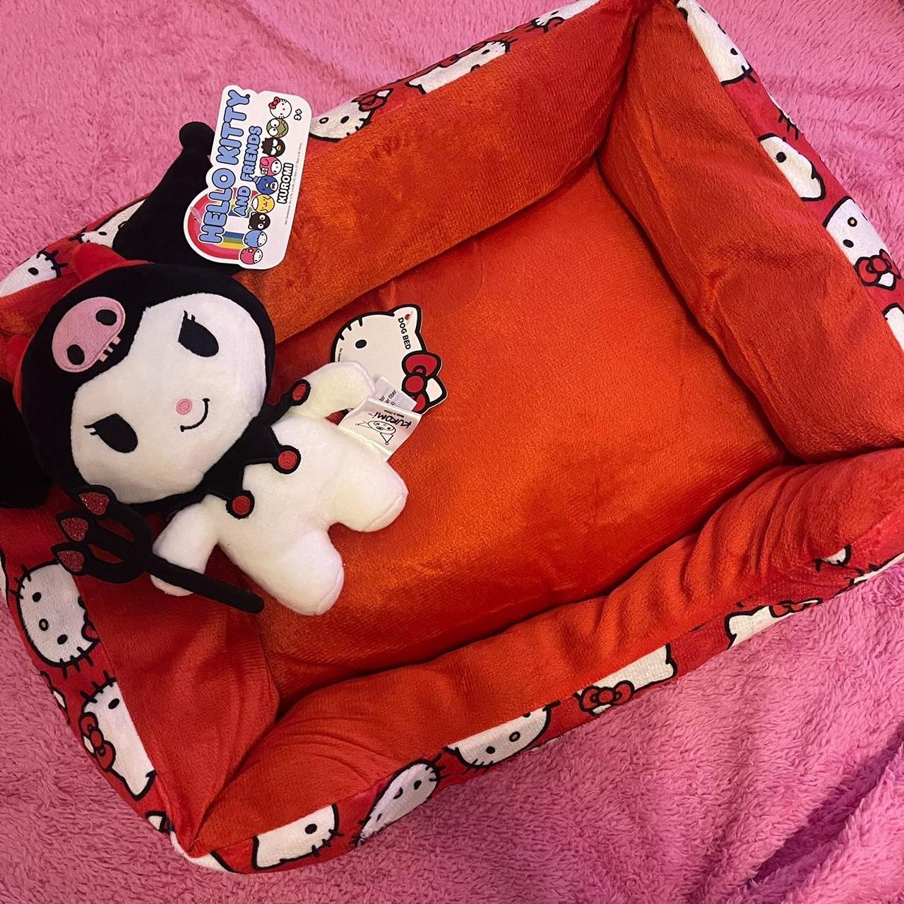 Hello kitty pet bed + kuromi Devil plush - Depop