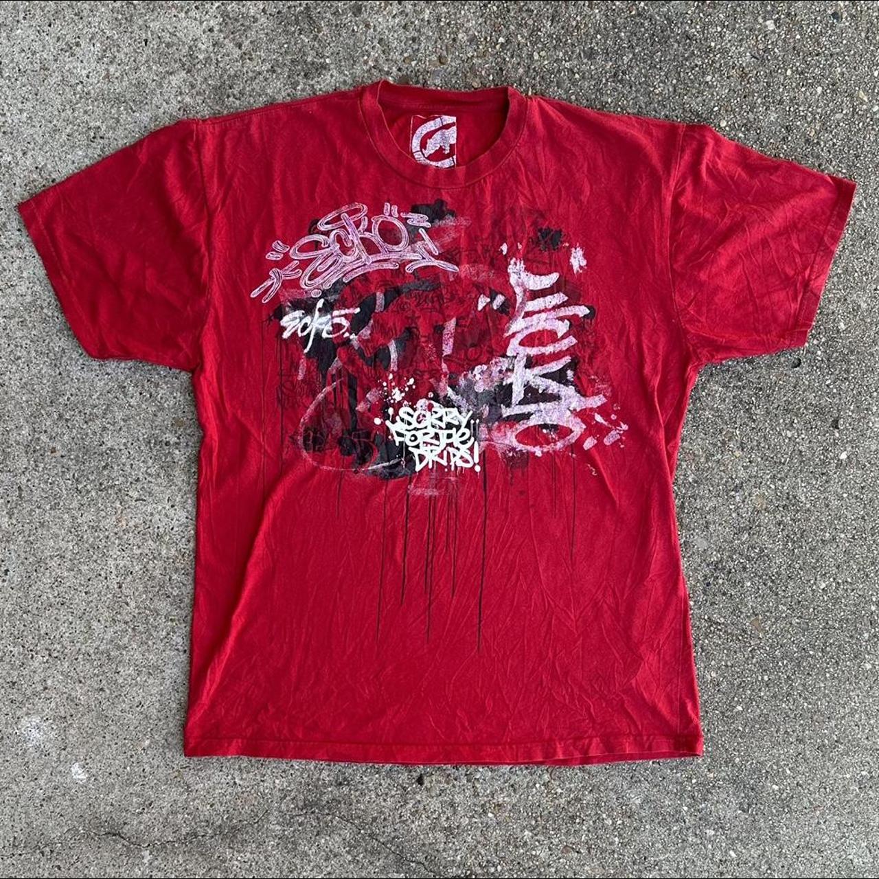 •Ecko Unltd. Red Graffiti Tee •No... - Depop