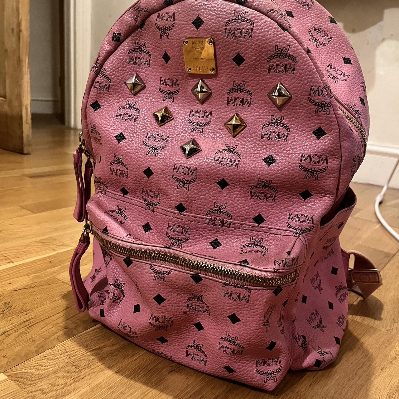 MCM back pack Full size Pink Has been worn and... - Depop