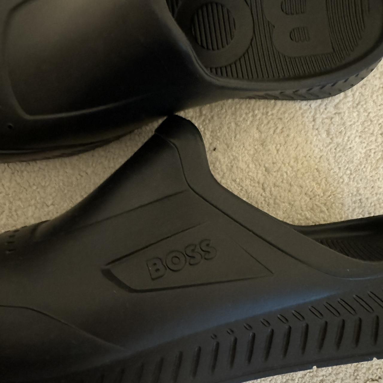 Boss black titanium sliders. Unworn brand new. UK... - Depop