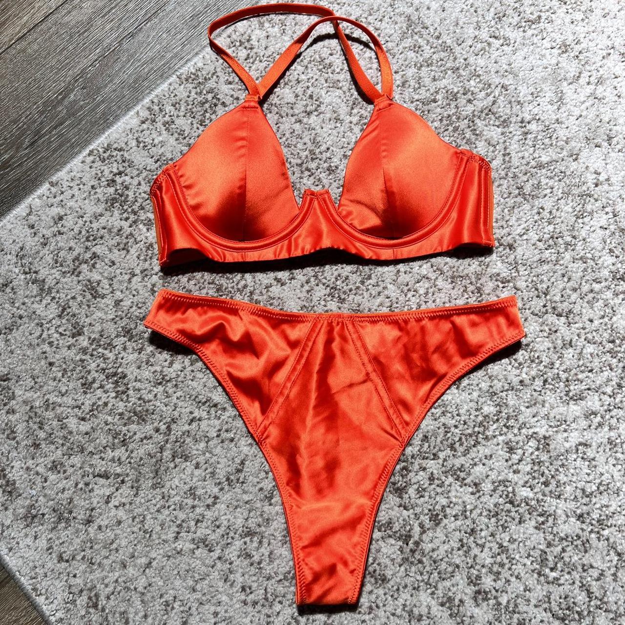 Savage x Fenty Women's Orange Bra | Depop