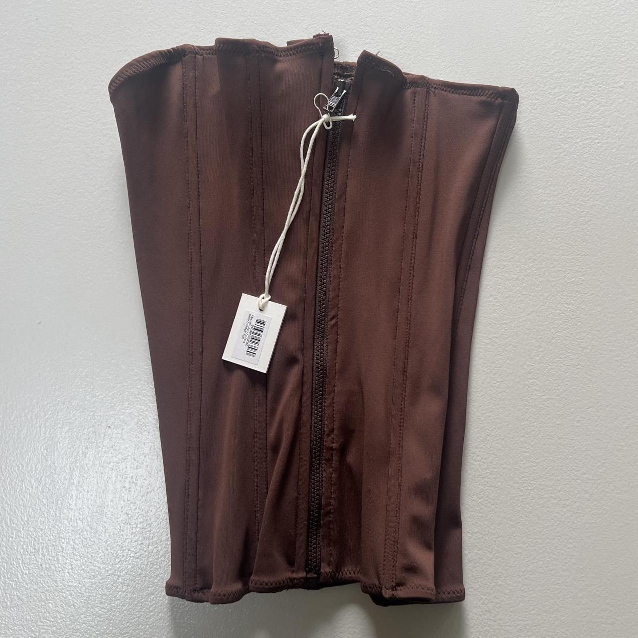 KHY Swim Corset Color: Chocolate Brown Size:... - Depop