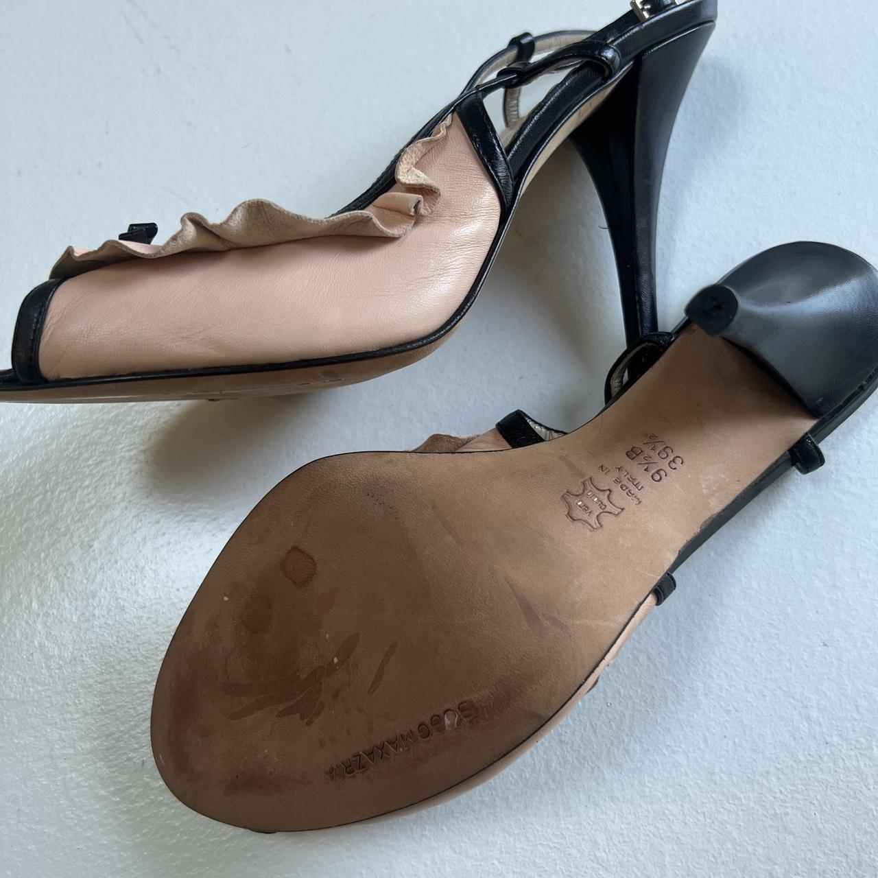 BCBG Heels Baby peach/pink ruffled stiletto heels... | Depop