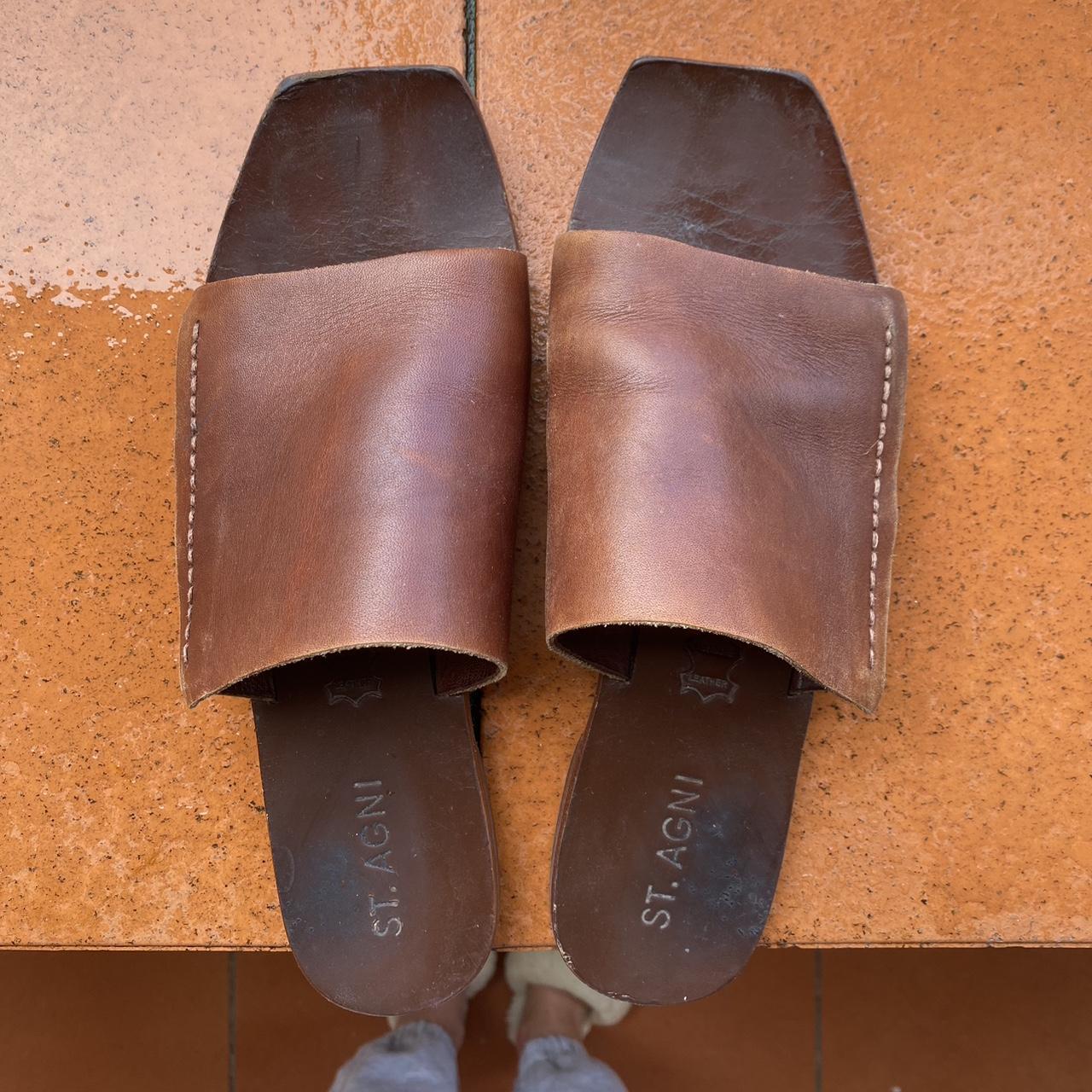 St Agni brown sandal! Worn but still plenty of life... - Depop