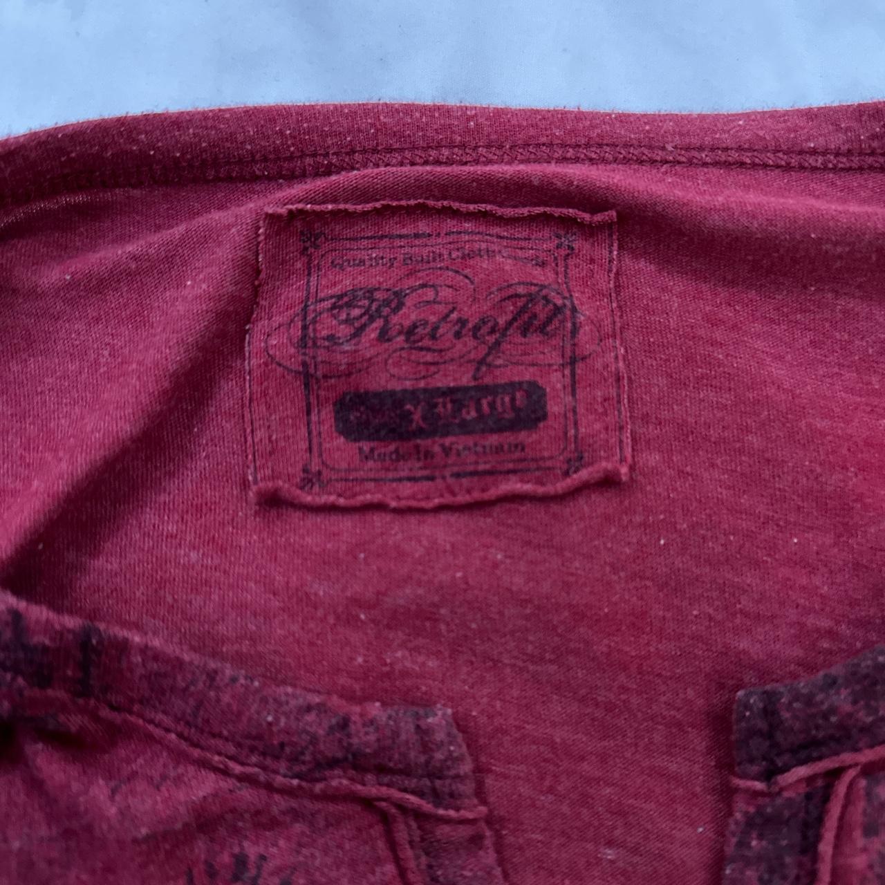 affliction looking super sick red tee shirt. size... - Depop