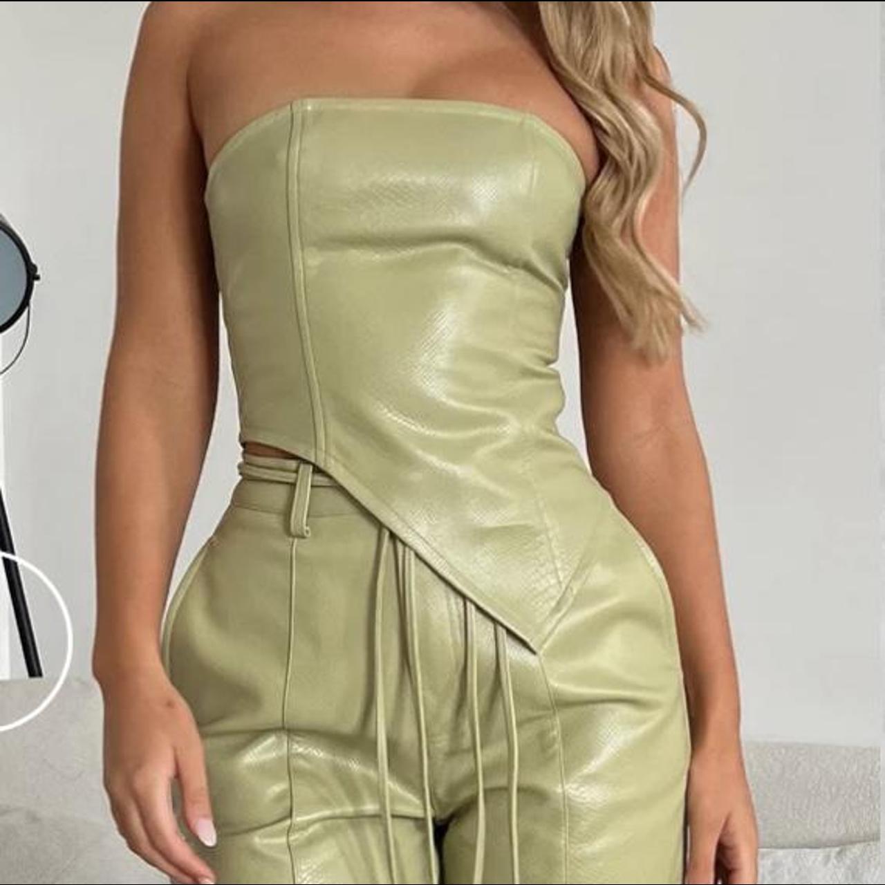 MARS THE LABEL croc asymmetric corset size UK 10,... - Depop