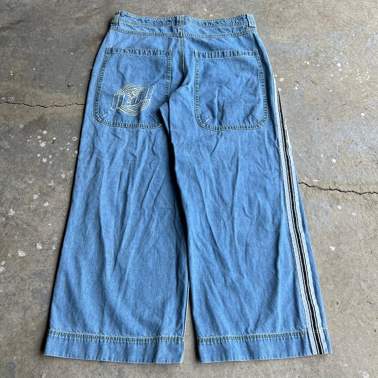 Y2K alab baggy rage denim blue jeans pants. Super... | Depop