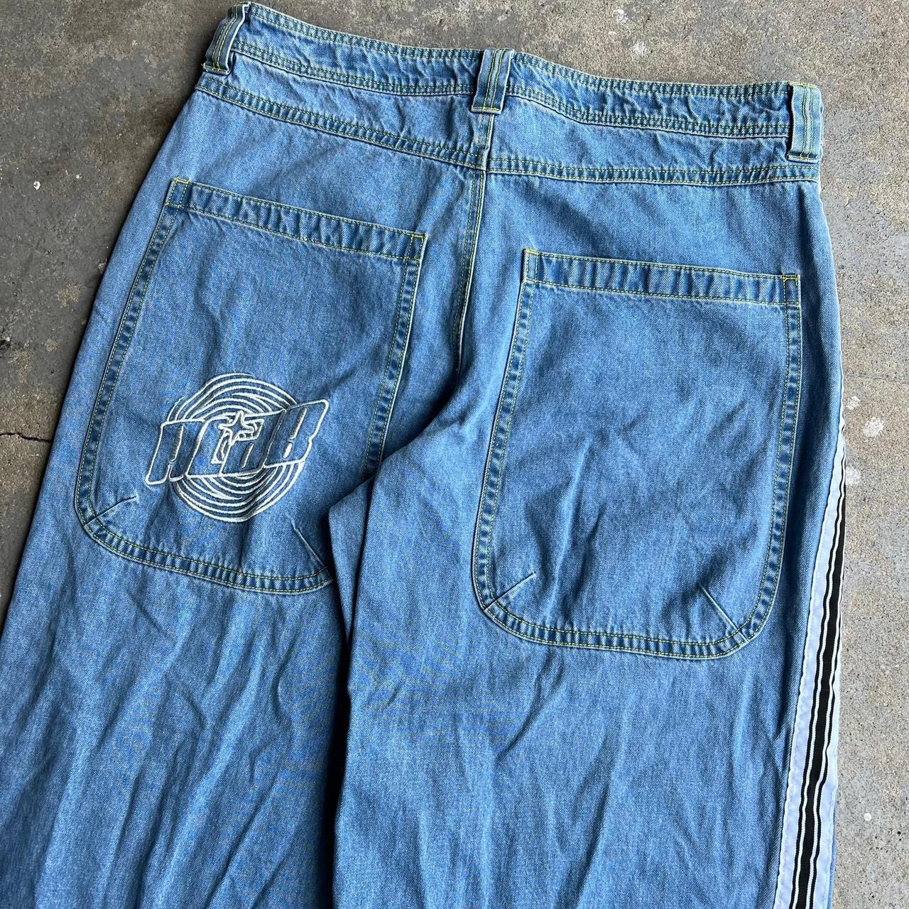 Y2K alab baggy rage denim blue jeans pants. Super... | Depop
