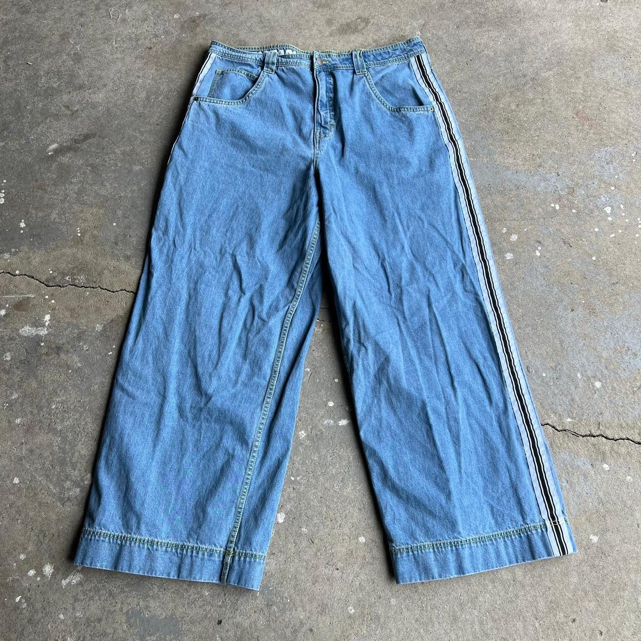 Y2K alab baggy rage denim blue jeans pants. Super... | Depop