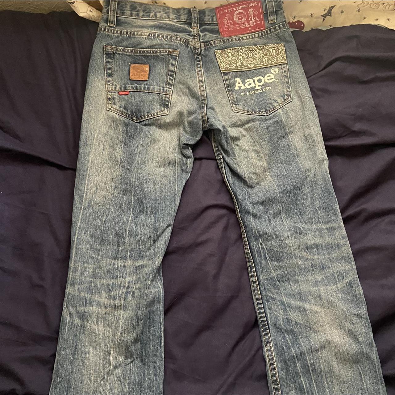 Authentic Vintage AAPE Jeans Condition: Flawless... - Depop