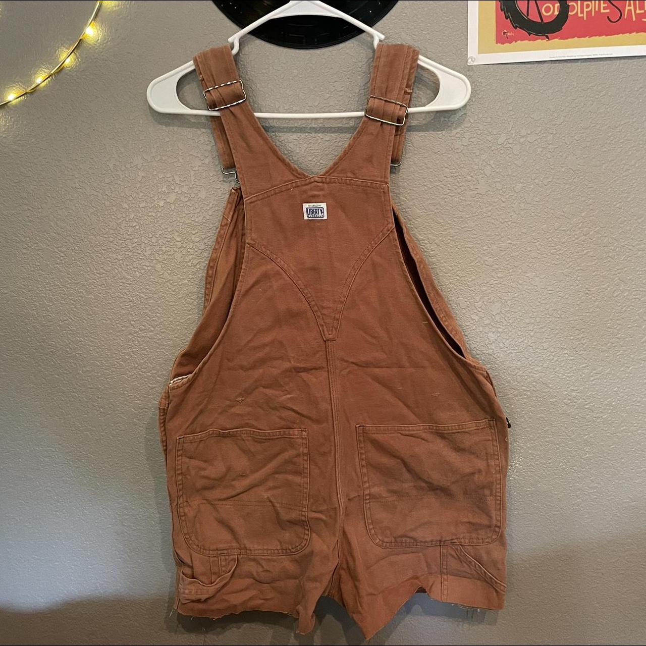 Carhartt Women's Tan and Khaki Dungarees-overalls | Depop
