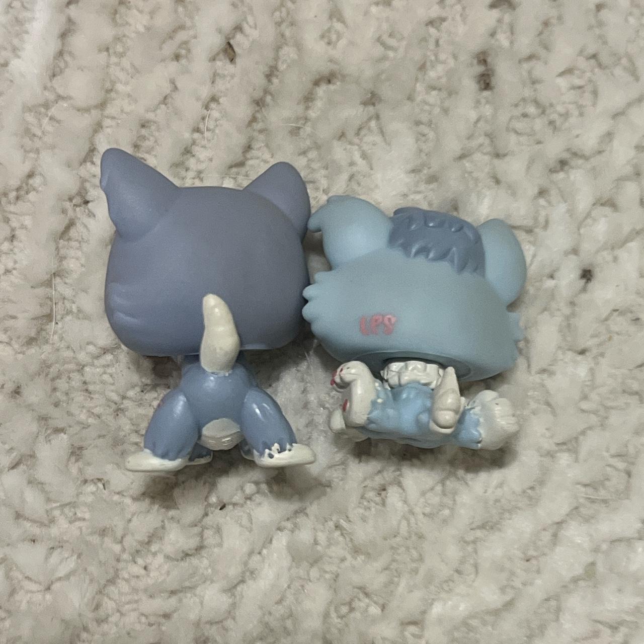 LPS husky and pup set with original sled, hat, and... - Depop