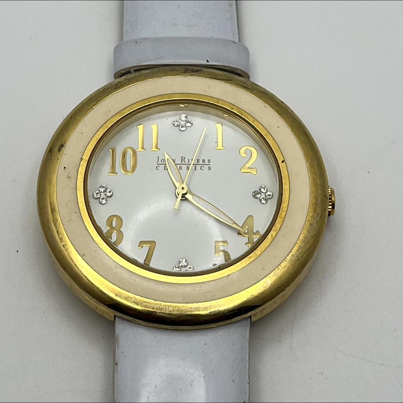 Joan Rivers Classics Collection Women's Blue and Gold Watch | Depop